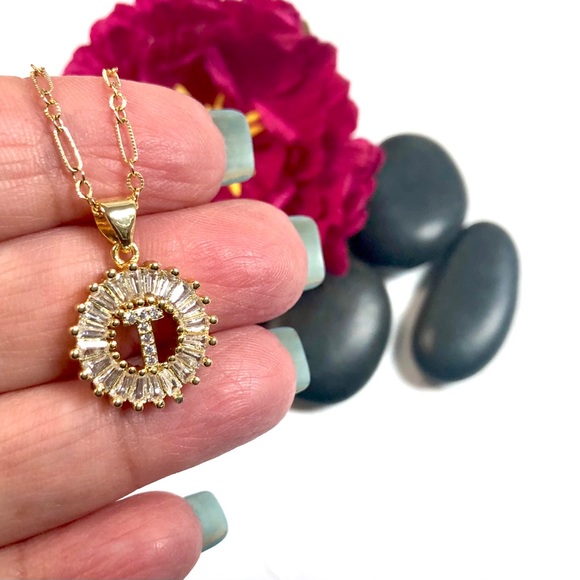 jasmines jewels | Jewelry | Initial T Necklace Letter T Personalized T ...